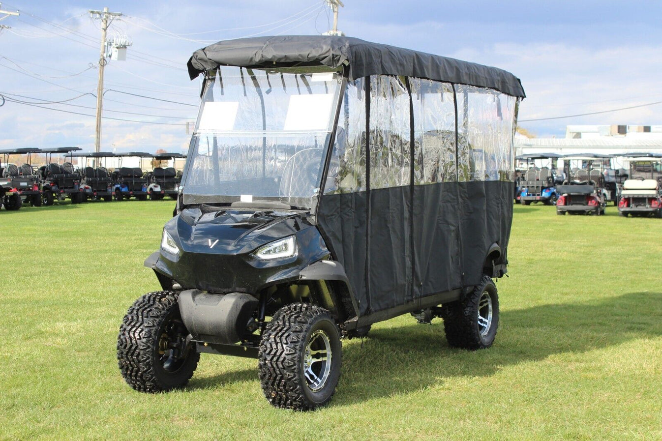 Wards 6 Six Passenger Golf Cart Enclosure Fits Vivid EV V6 117" Roof T ...